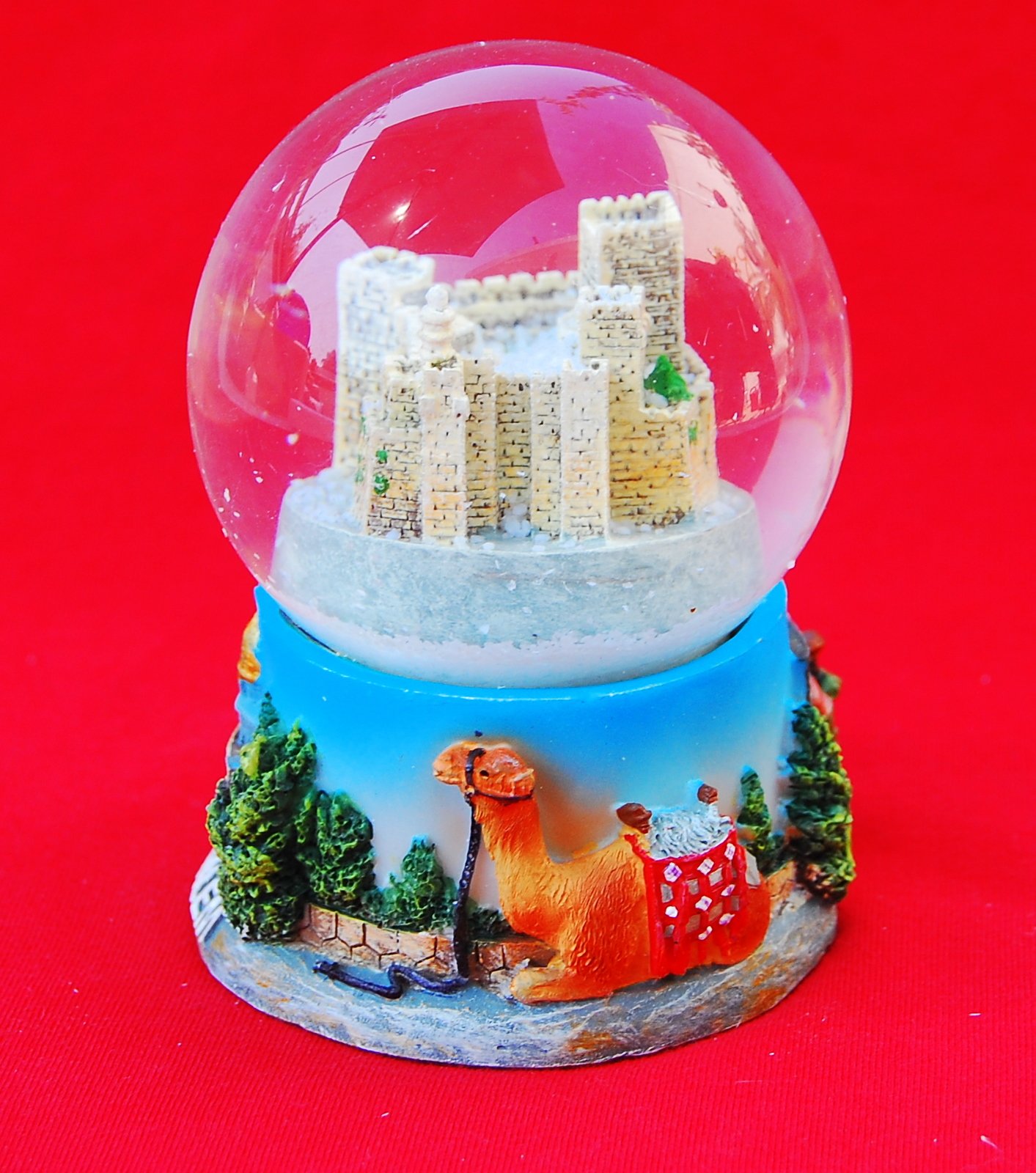 Snowdome Israel City of Jerusalem Snowglobe Holyland Souvenir.The Walls