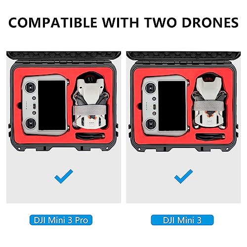 FPVtosky Mavic Mini 3/ Mini 3 Pro Case, Compact Travel Carry Case for DJI Mini 3/ Mini 3 Pro，Small Hard Case for DJI Mini 3/ Mini 3 Pro Accessories[CASE ONLY]