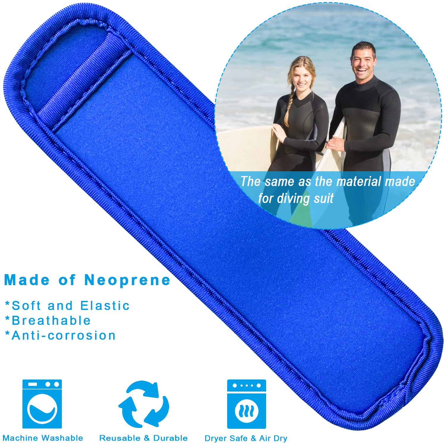 Hzran Ice Pop Sleeves, 8 Pieces Ice Pop Neoprene Insulator Sleeves, Freezer Popsicle Holder Sleeves, Colorful Ice Sleeves Holder Bag, Reusable Washable Ice Popsicle Holders for Kids.