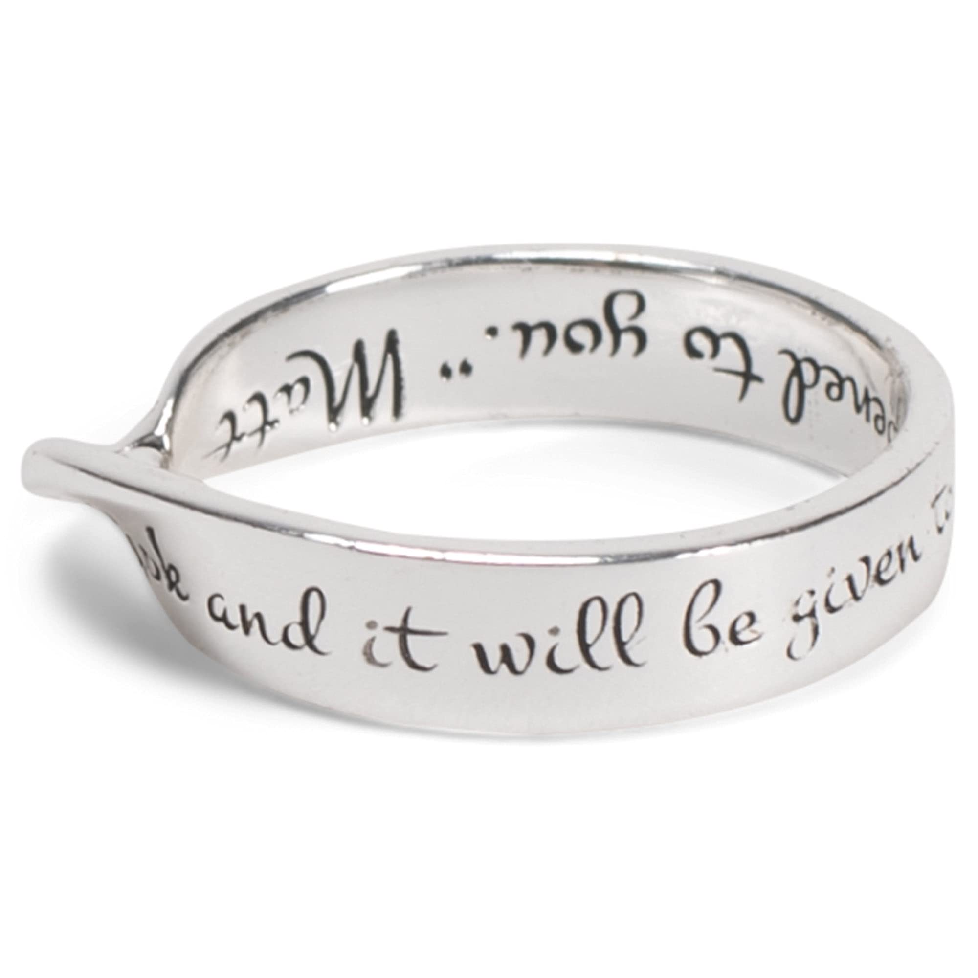 Dicksons Shall Be Given Silver Plated Size 8 Stainless Steel Wide Mobius Ring