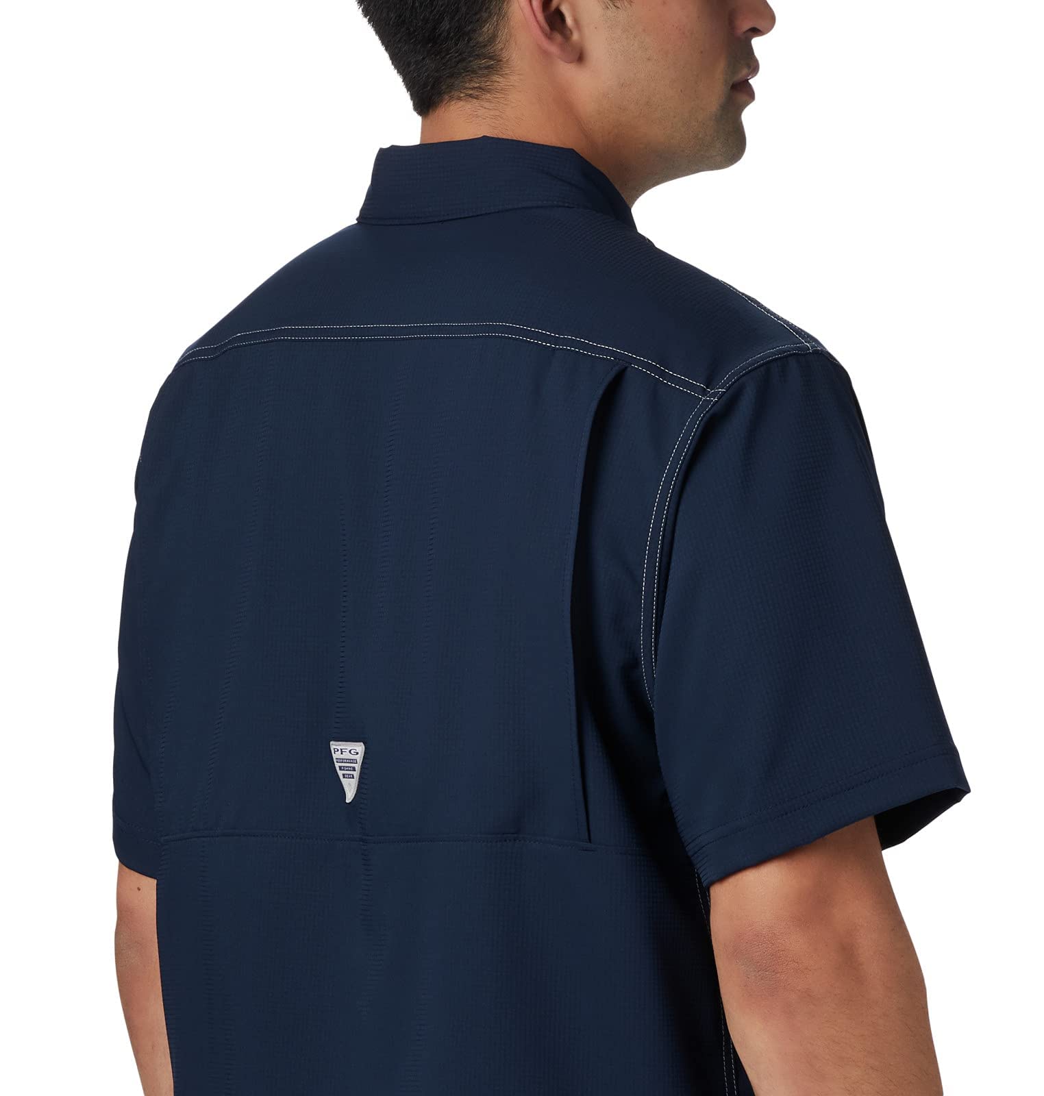Columbia Men's Standard Low Drag Offshore Short Sleeve Shirt, Collegiate Navy, X-Small