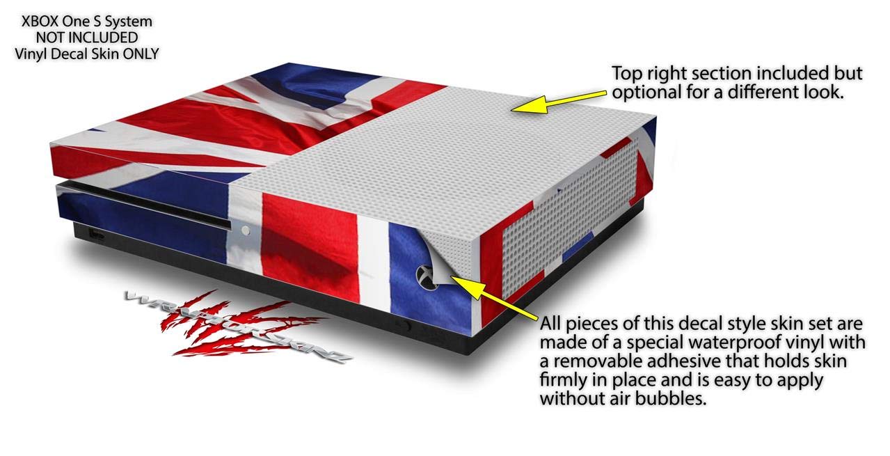 WraptorSkinz Decal Vinyl Skin Wrap Compatible with Xbox One S Console and Controllers - Union Jack 01
