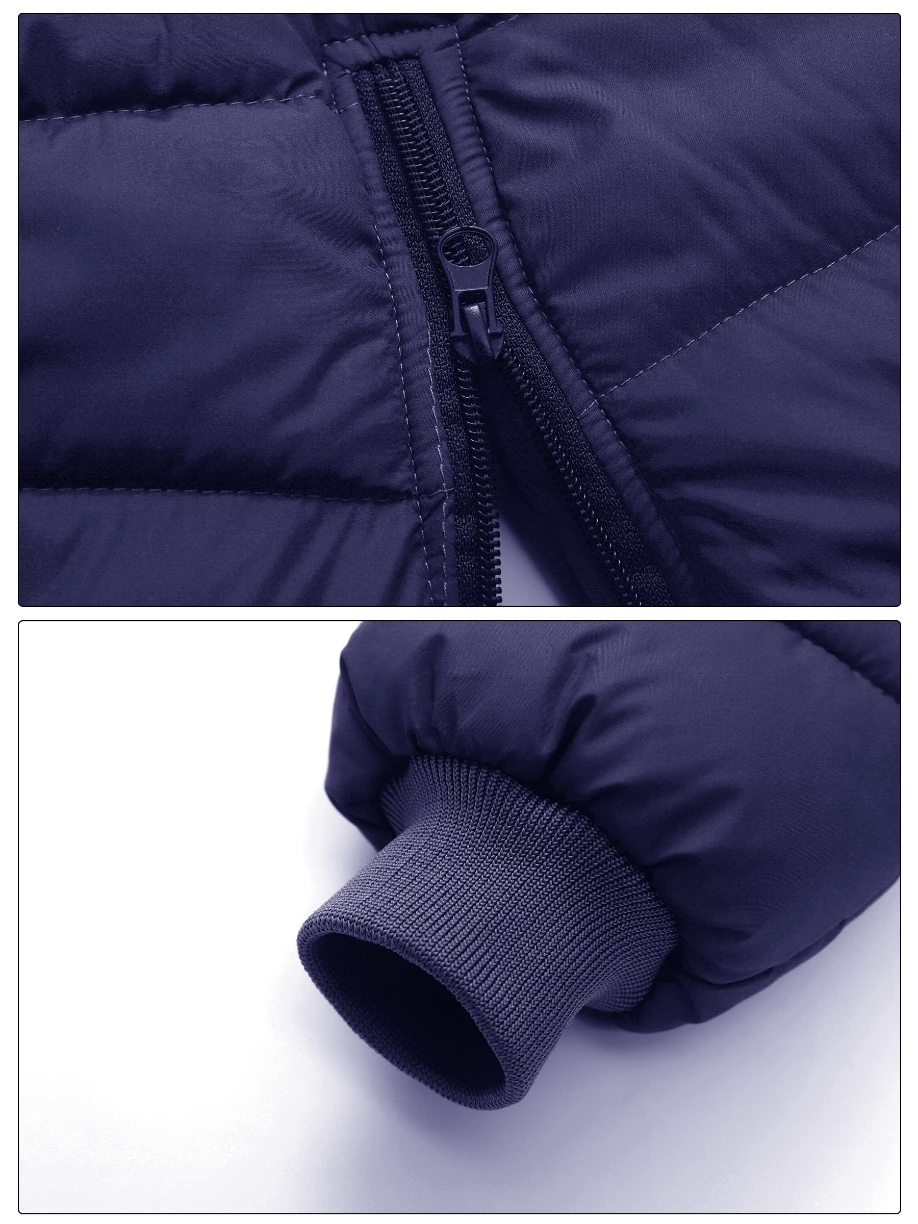 Classic Snow Bib Ski Snowsuit Toddler Boys Winter Warm Pants Kids Lightweight Down Pants Active Pants Dark Blue 6-12 Months