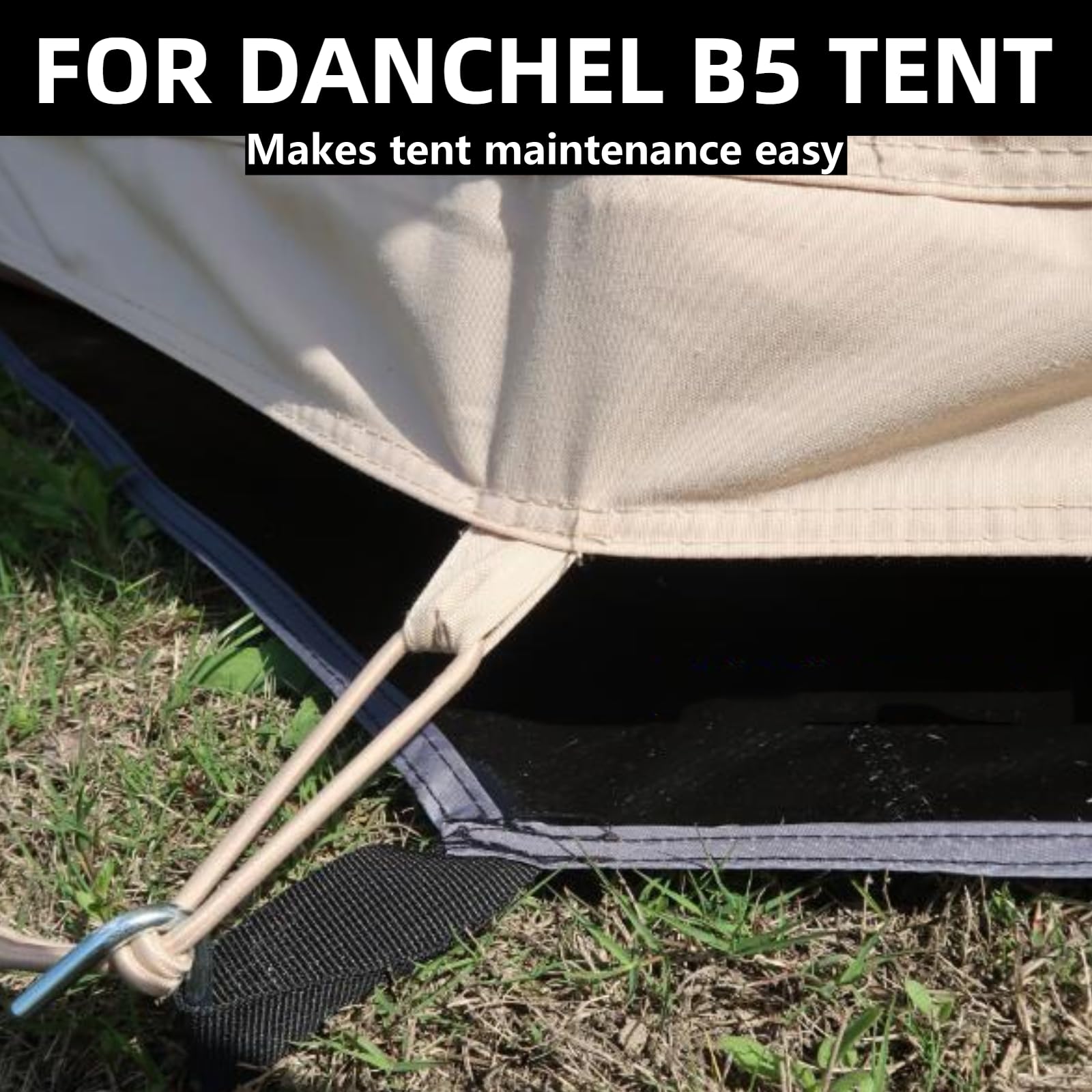 DANCHEL OUTDOOR Waterproof Yurt Tent with Stove Jack for 6 Person Camping, Glamping Canvas Tent with Footprint Accessories