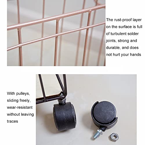 Household Products Laundry Hamper with Wheels, (19.7in*5.1in*13.8in) Slim Laundry Basket Dirty Clothes Basket Portable Rolling Laundry Organizer for Corner Narrow, Removable Wash Storage Bins, Black