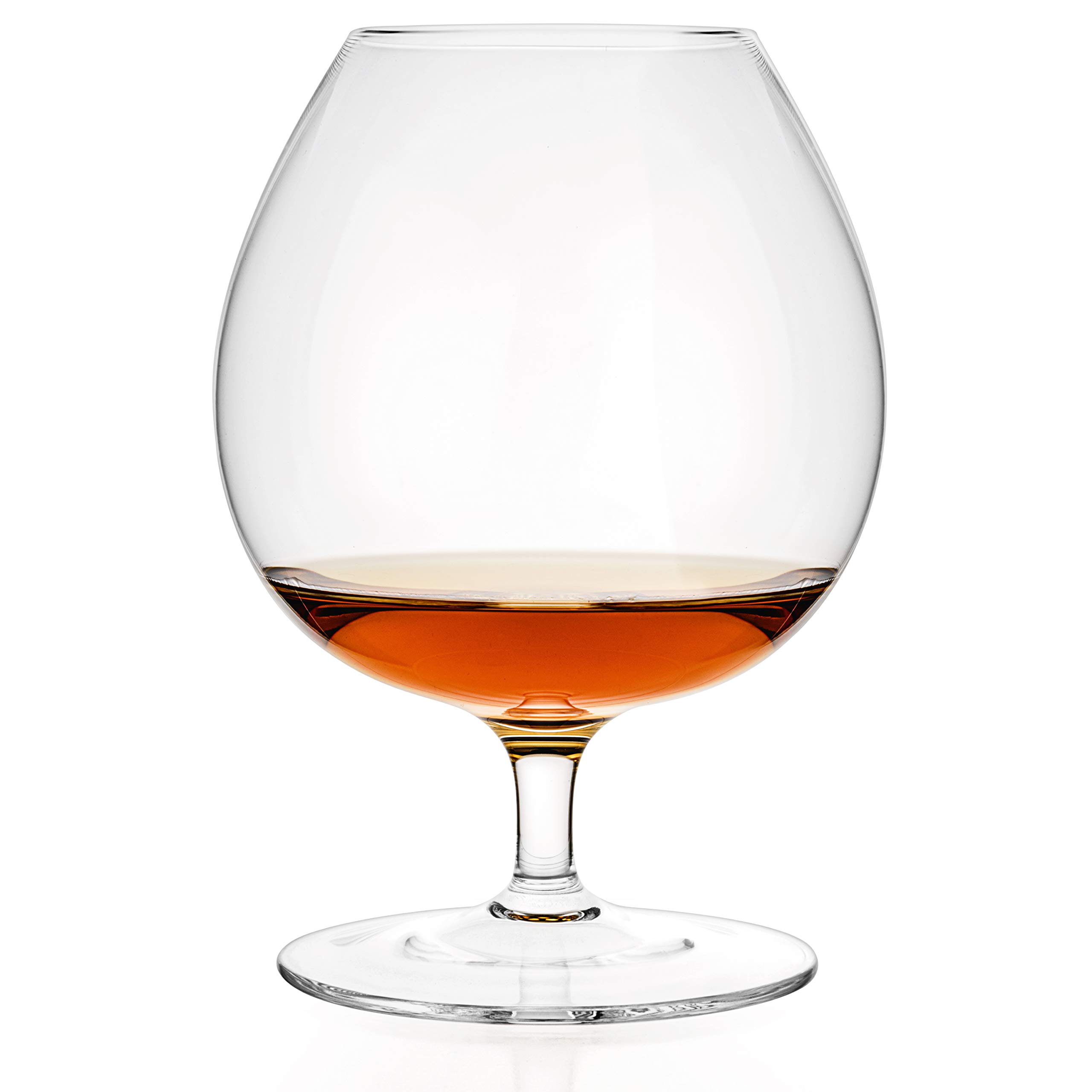 Luxbe - Brandy & Cognac Crystal Glasses Snifter, Set of 2 - Large Handcrafted - Crystal Glass - Bourbon - Wine - 25.5-ounce