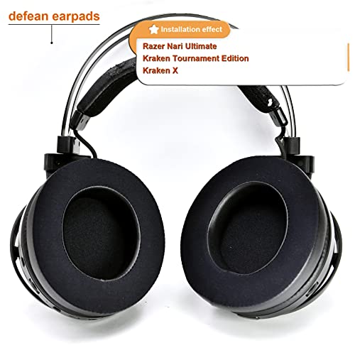 Nari Cooling-Gel Ear Pads defean Ear Cushion Foam Replacement Earpad Compatible with Razer Nari/Nari Ultimate/Nari Essential/Kraken Tournament Edition/Kraken Kitty/Kraken X ,ATH M50X / M40X
