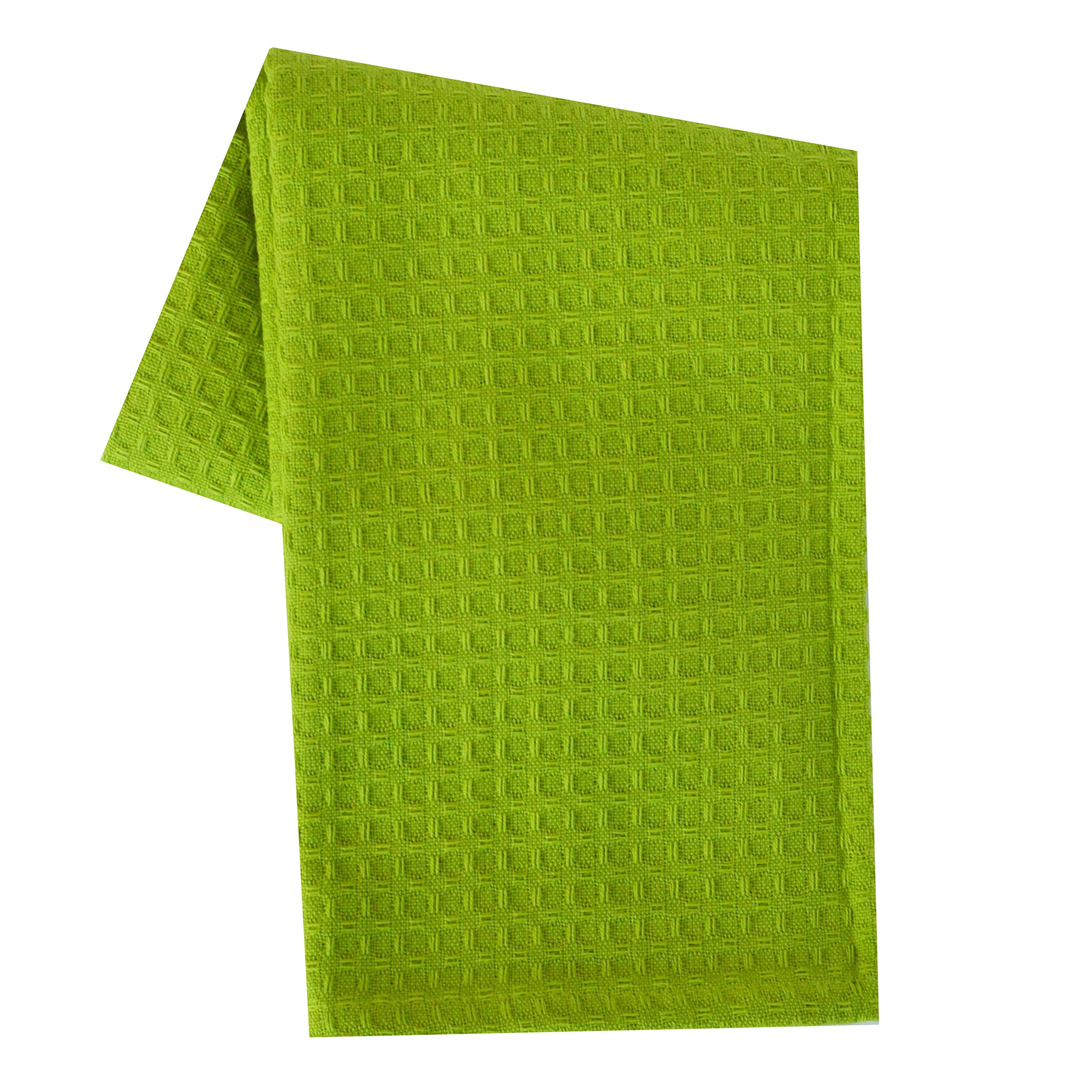 Dunroven House K330-LMG Waffle Weave Dishtowel, 20-Inch x 28-Inch, Lime Green