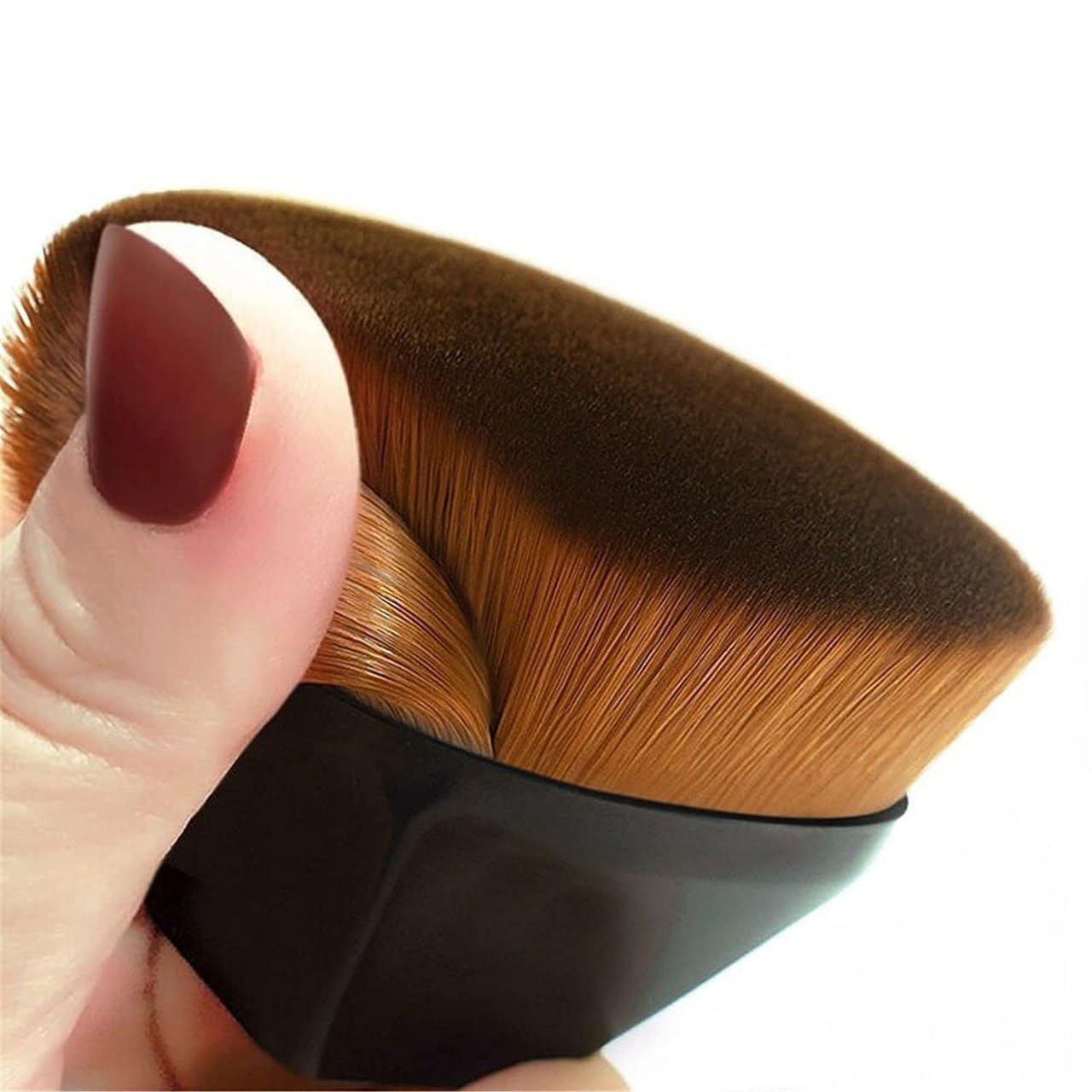 DAMUZHI Foundation Brush Makeup Brush, Foundation brush for liquid makeup, Kabuki Makeup Brush for Blending Liquid, Cream or Flawless Powder Cosmetics with Protective Case(Black & Pink)