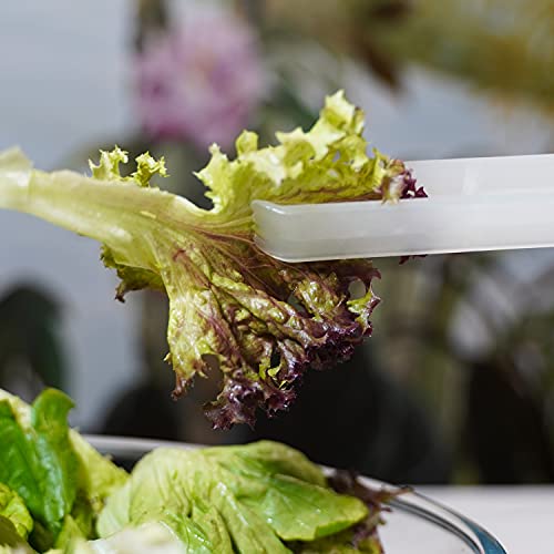 Plastic Serving Utensils, 9" Clear Disposable Utensils 18 Pack, 6 Serving Tongs, Spoons, Forks
