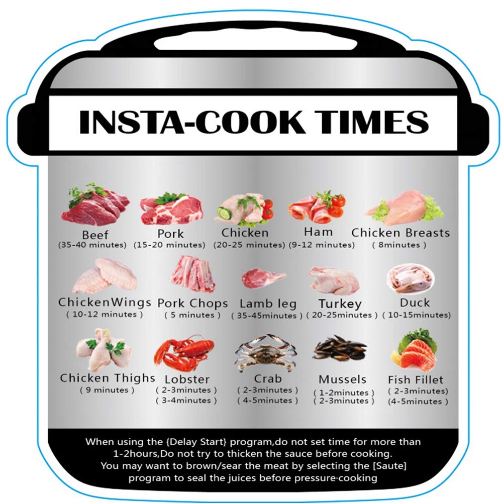 Electric Pressure Cooker Magnetic Memo Sticker Cooking Schedule Common Menu Diverse Common Menu Cooking Times for Electric Pressure Cookers Instant Pot