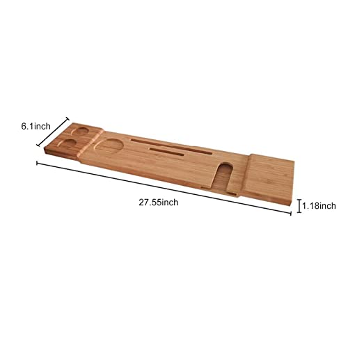 JGQGB Bathtub Tray Spa Bathtub Caddy Organizer Rack Book Wine Tablet Holder Bottom Bath Tub Tray Bridge Shelf