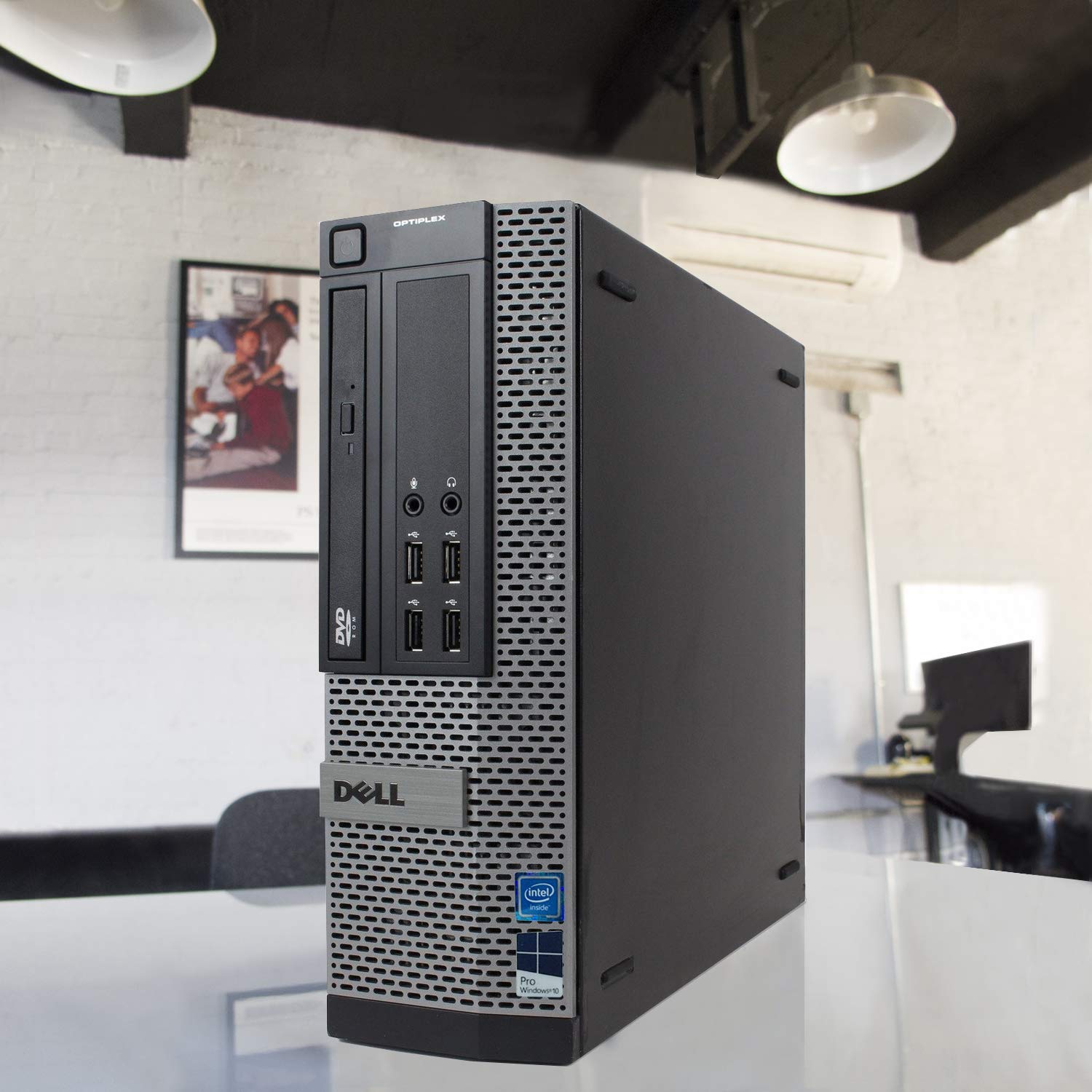 Dell Optiplex 7010 Desktop Computer- Intel Core i7 3.4GHz, 16GB DDR3, New 2TB HDD, Windows 10 Pro 64-Bit, WiFi, DVDRW + New Dell Full HD 22 inch LED Monitor (Renewed)