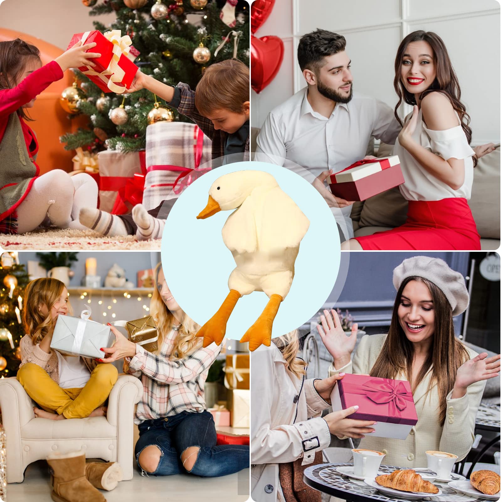 CHELEI2019 19.7" Giant Goose Stuffed Animal Toy Soft Swan Plush Throw Pillow Gifts for Kids