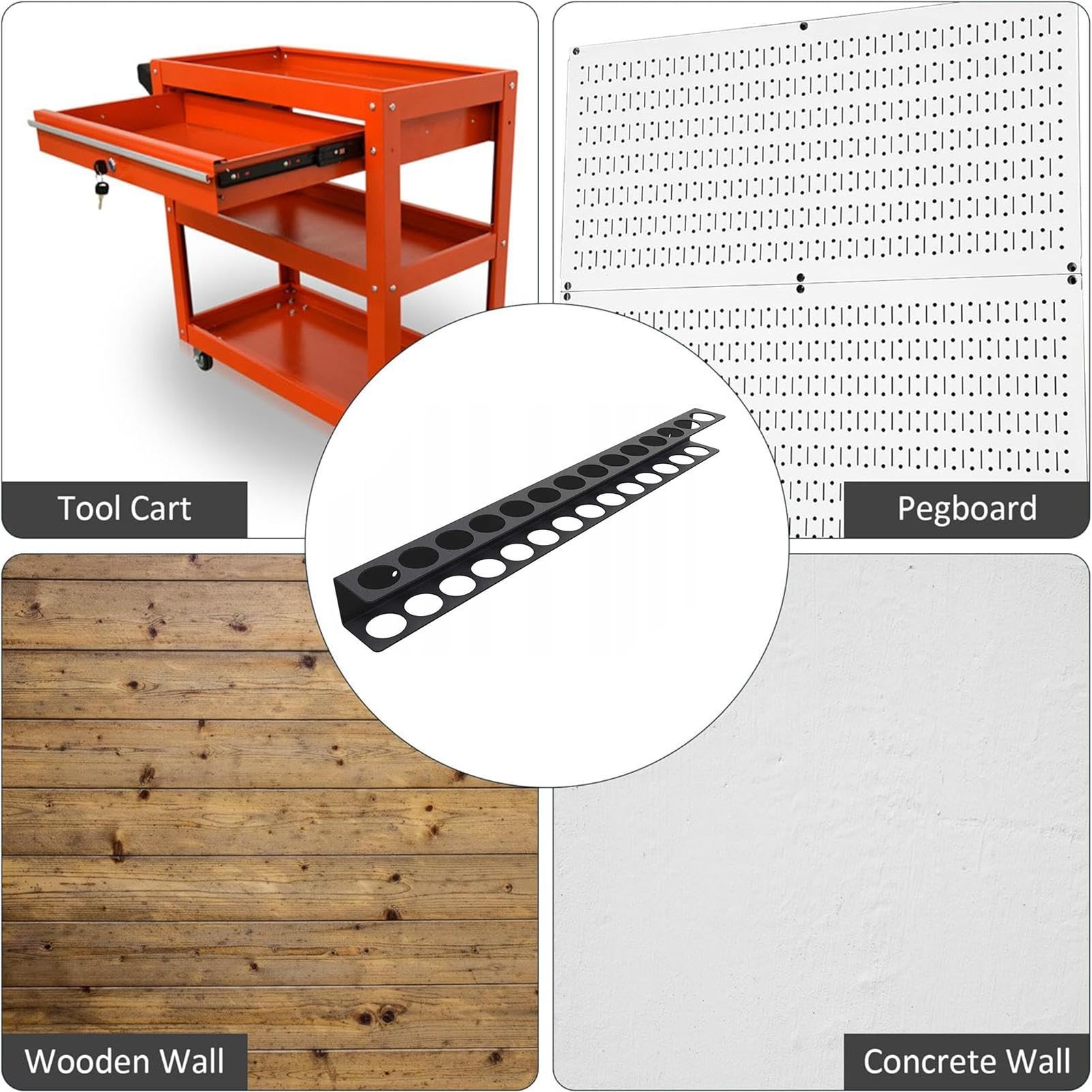 Generic Screwdriver Organizer - Screwdriver Holder Wall Mount | Toolbox Screwdriver Organizer | Screwdriver Rack Organizers and Storage | Screwdriver Rail Organizer | Fits up to 14 Screwdrivers