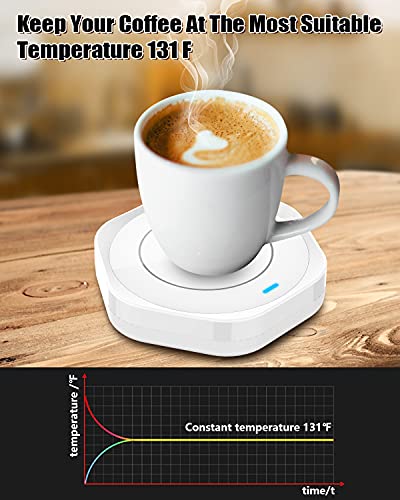 Demasone Coffee Warmer, Coffee Mug Warmer with Smart Sensor Switch, Coffee Cup Warmer for Desk,Thermostatic Electric Mug Warmer for Heating Coffee, Beverage, Milk, Tea, White