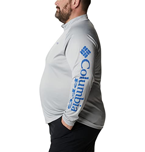 Columbia Men's PFG Terminal Tackle 1/4 Sleeve Zip Tee, Breathable, UV Sun Protection