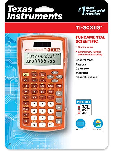 Texas Instruments TI-30X IIS 2-Line Scientific Calculator, Orange