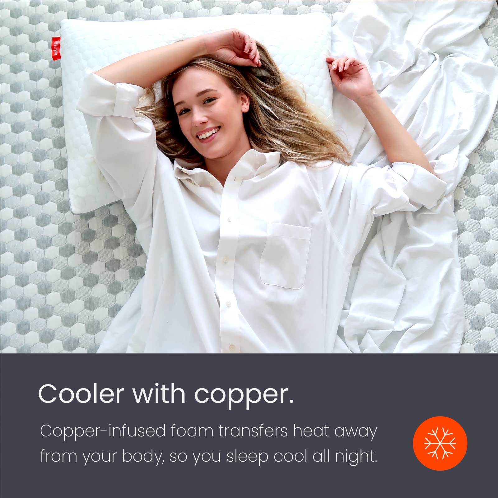 Layla 10” Copper Infused Memory Foam Mattress, Cooler and More Comfortable Sleeping, Flippable One Side Soft - Other Side Medium Firm, 2 Free Memory Foam Pillows (Cal King) 120 Night Trial Period.
