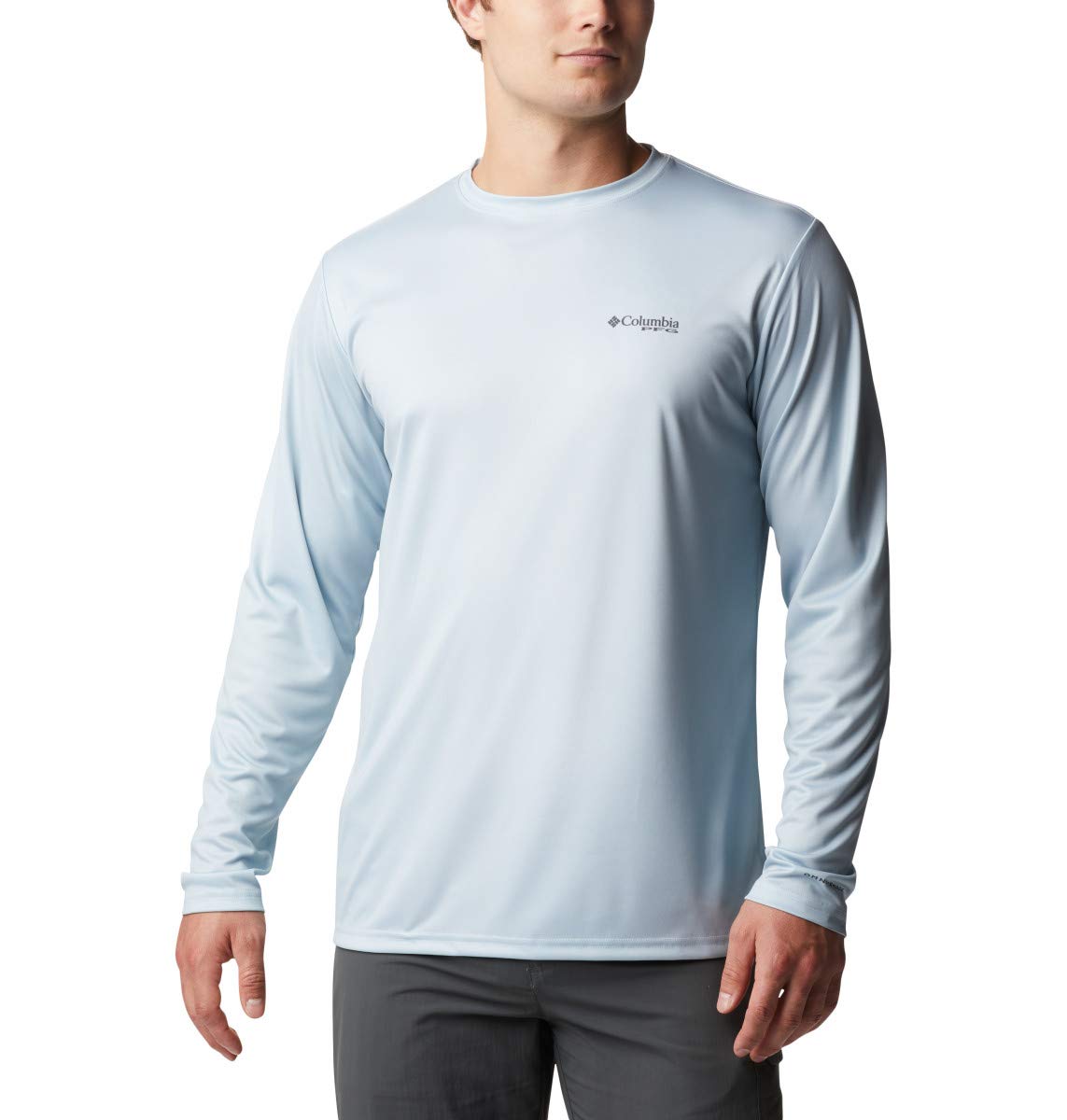 Columbia Men's Terminal Tackle PFG State Fish Flag Long Sleeve, Cool Grey/Alabama, XX-Large