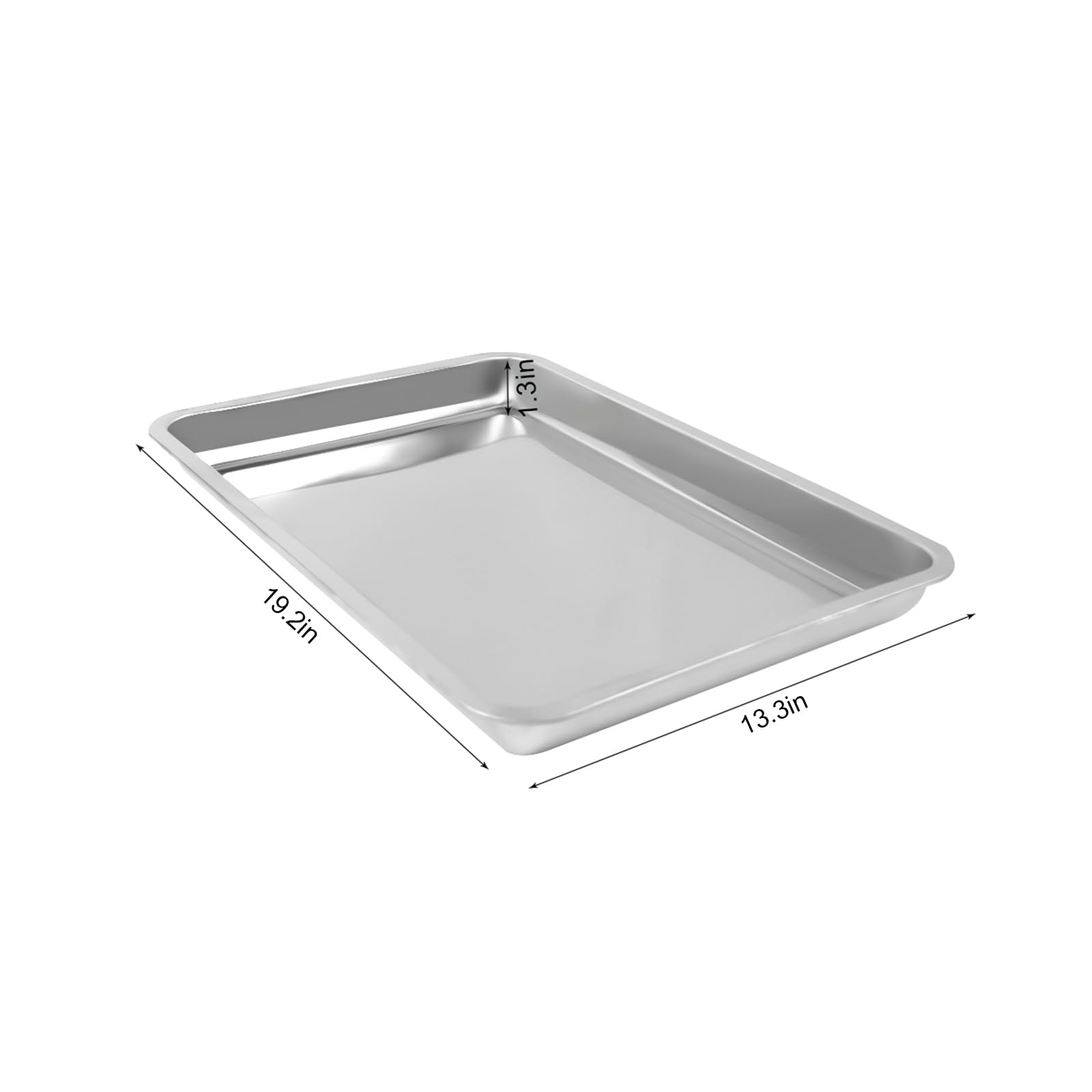 DYRABREST 6 PCS Full Size 2" Deep Stainless Steel Buffet Catering Pans for Hotels, Restaurant,Steam Table Pans/Hotel Buffet Pans kitchen,19.2''×13.3''×1.3''