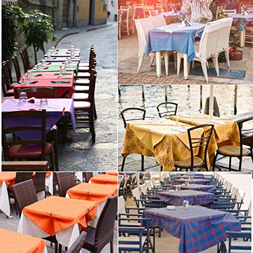 Mannli Picnic Tablecloth Clips, White Stainless Steel Outdoor Table Cloth Holder Table Cover Clips Clamps 6 Packs