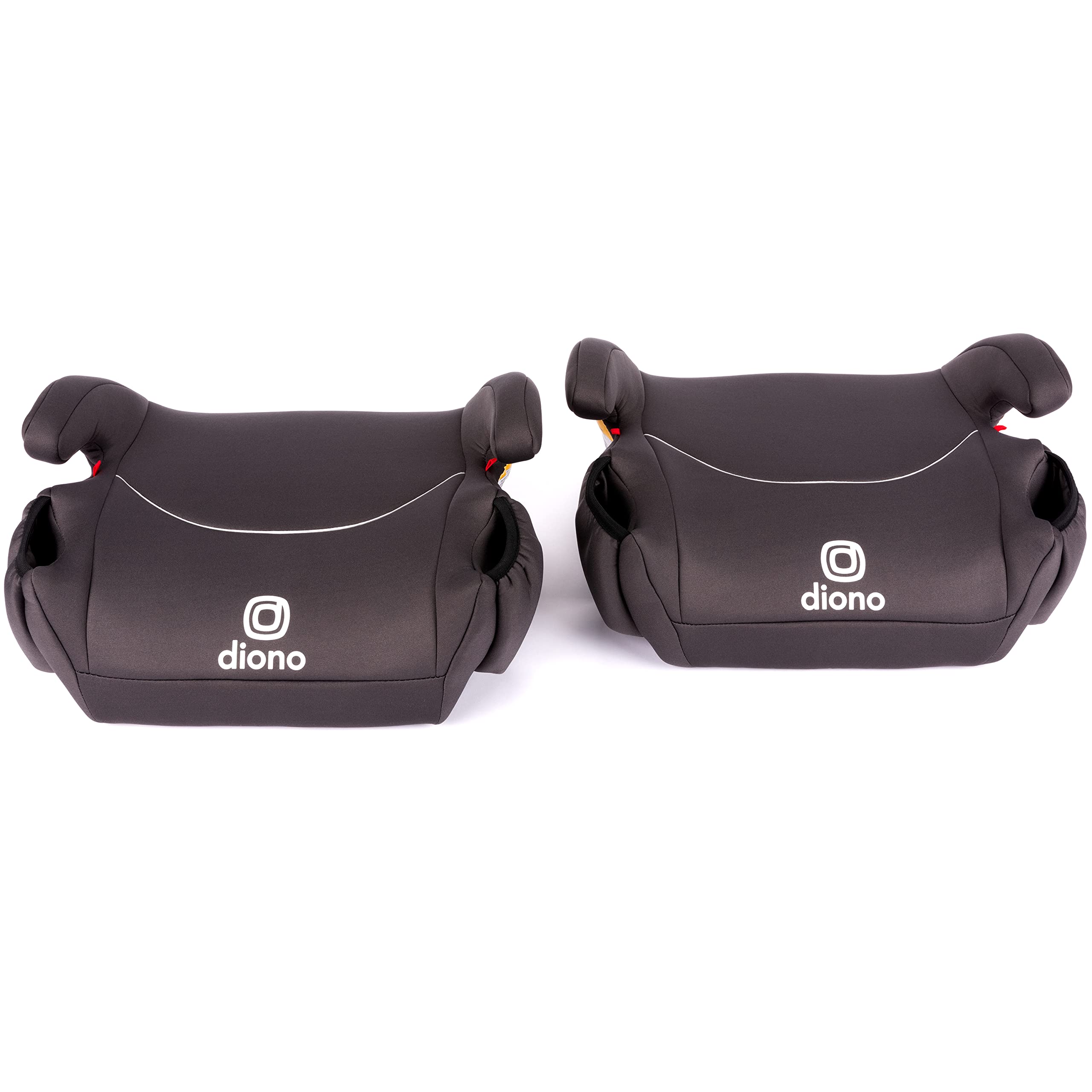 Diono Solana, No Latch, Pack of 2 Backless Booster Car Seats, Lightweight, Machine Washable Covers, Cup Holders, Charcoal