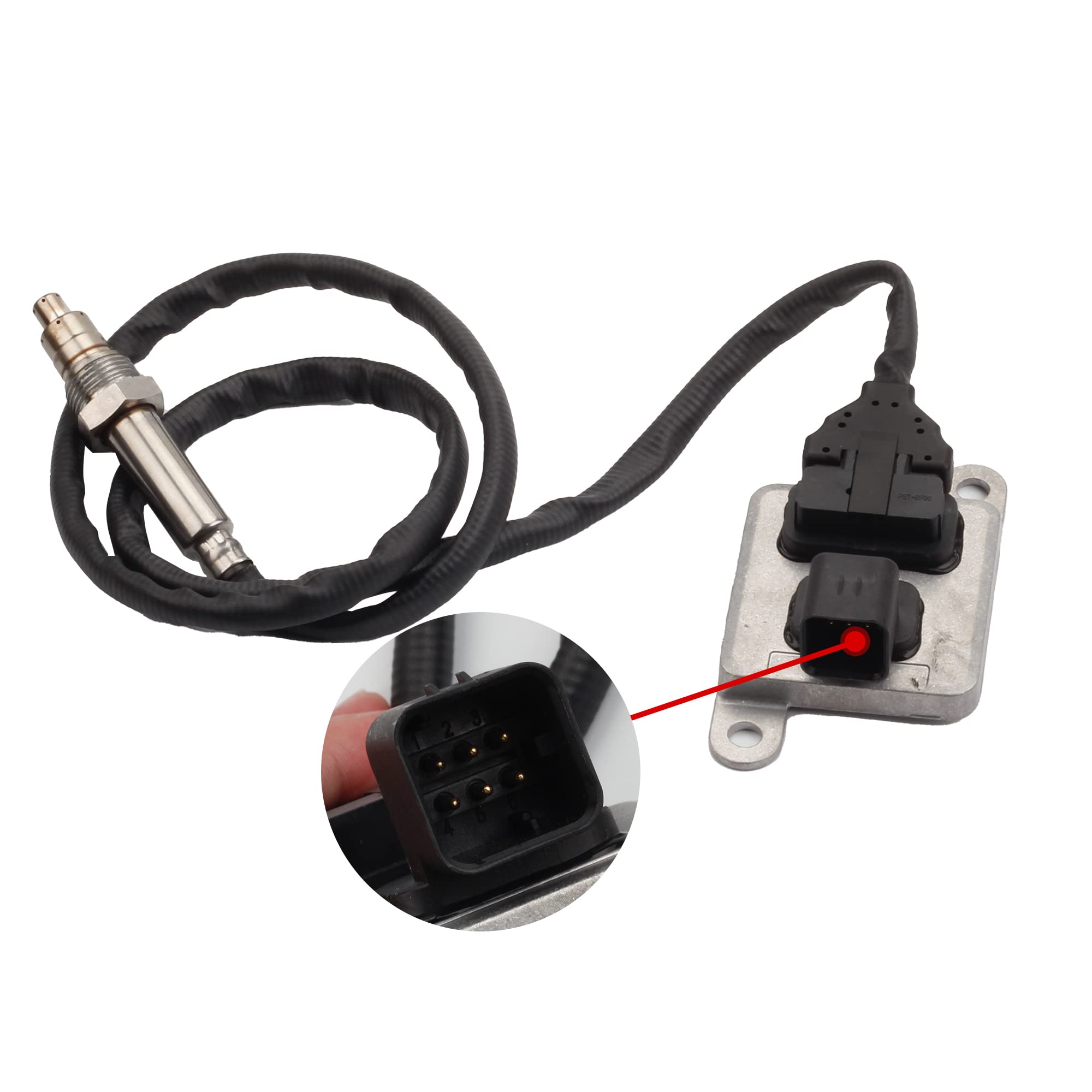 Dasbecan 12671388 NOX Sensor Downstream Nitrogen Oxide Sensor Compatible with 2010-2014 Chevy Express GMC Savana 2500 3500 4500 Sierra Silverado 2500 HD 3500 HD 6.6L Diesel Replace12669595 5WK96645H