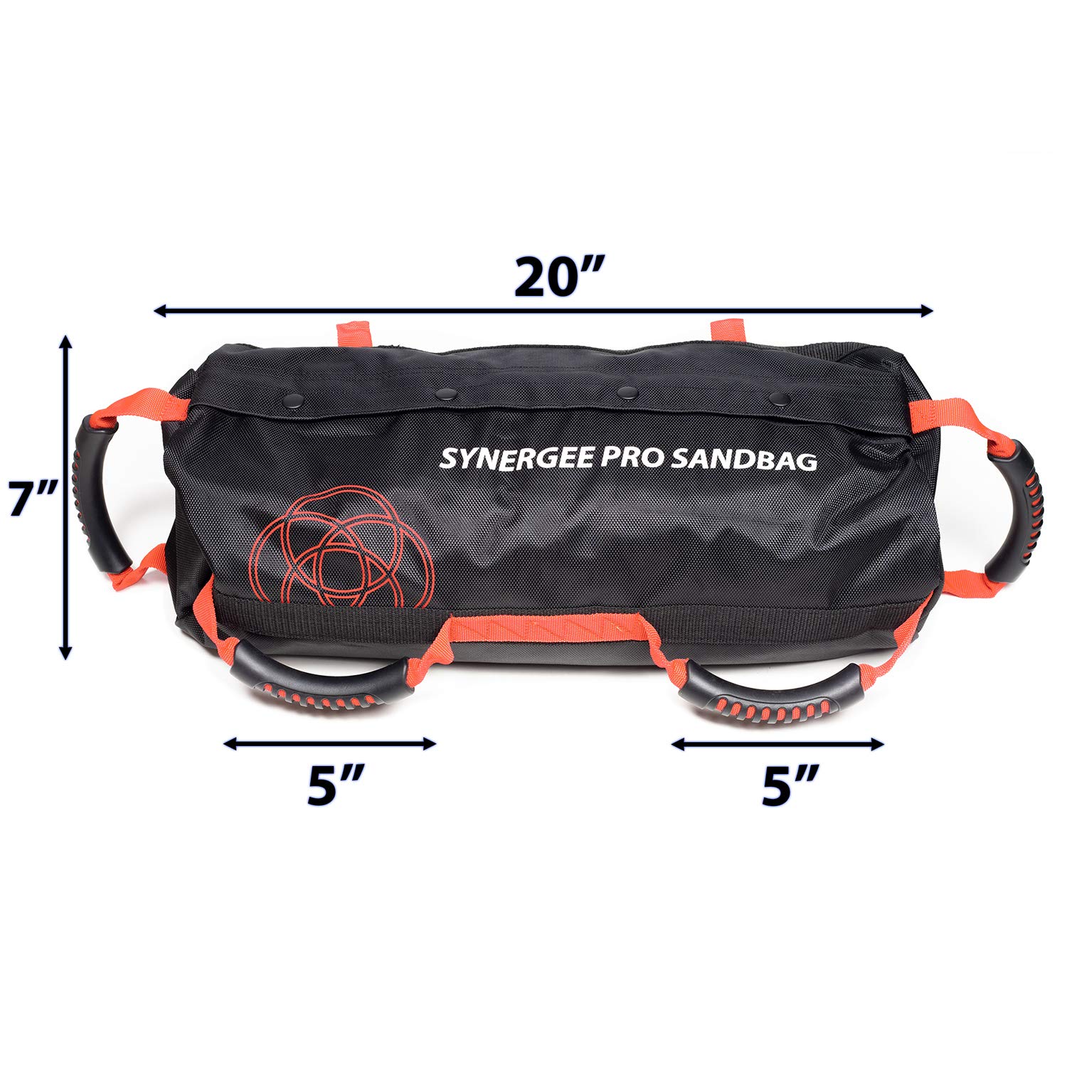 Synergee Pro Rogue Red Adjustable Fitness Sandbag with Filler Bags 10-40lbs Heavy Duty Weight Bag - Red