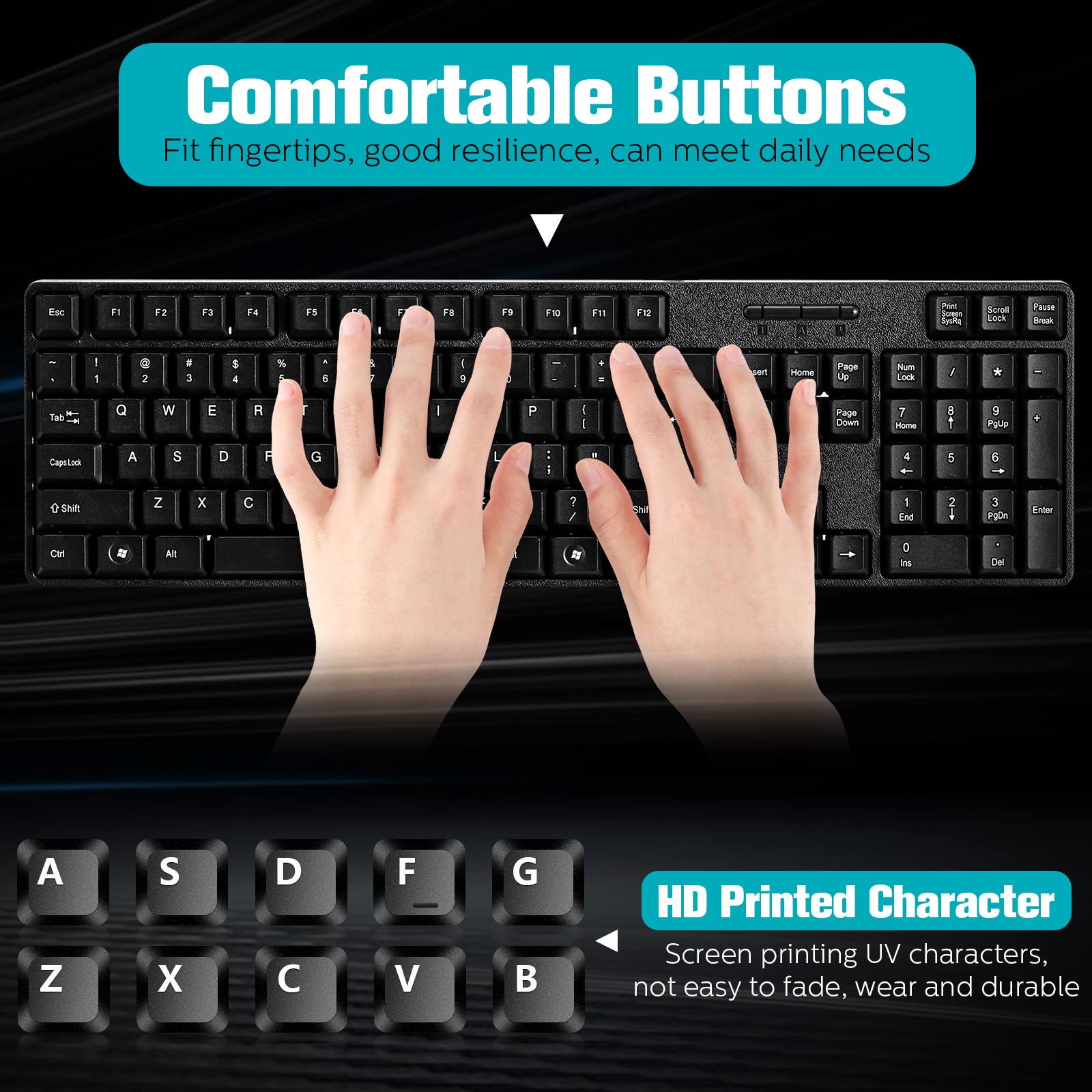 Fabbay 24 Pcs USB Wired Keyboard and Mouse 12 Wired Mouse 12 Corded Full Size Keyboard for School Office Home Compatible with Computer/Laptop/Windows/PC/Mac OS/Desktop