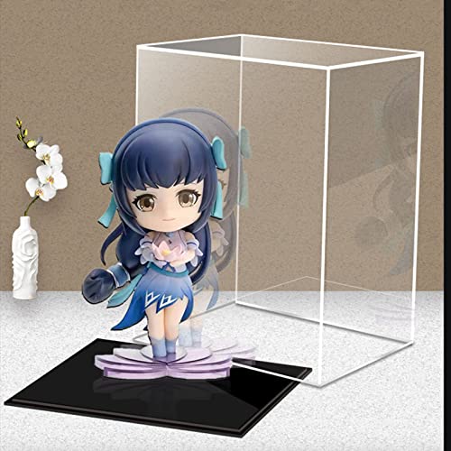 Clear Acrylic Display Case Box ,Versatile Collectibles Display Dustproof Showcase with Thickening Base,for Display Action Figures Home Storage Organizing Toys (8x8x12 inch/20x20x30cm)