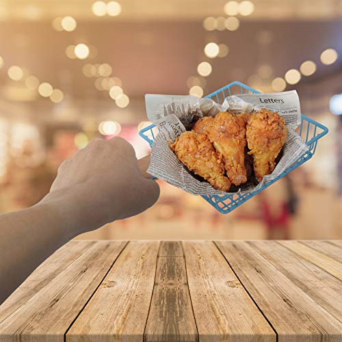 frying Storage Basket Snacks Deep Chicken Presentation Culinary Wire Mini Restaurant Container Rectangular Handle Fried Fruit with Chips Skimmer Stainless Frying Serving Square Fry Mesh basket ( Color
