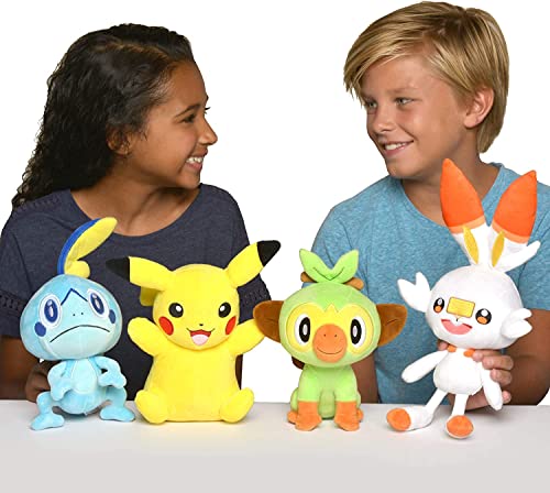 Pokemon 8" Grookey Plush Officially Licensed - Sword and Shield Starter Figure - Authentic Soft Stuffed Animal Toy - Valentine's Day & Easter Basket Stuffer Gift for Kids, Boys, Girls - 2+