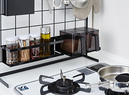 Yamazaki Home Grid Panel Organizer and Accessories-Wall Storage Decor, One Size, Black