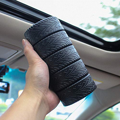 Tyre Tire Coffee Tea Mug, Gift for The Mechanic and Car Guy, Unique Stainless Steel Water Bottle, Leak Proof Screw Top, No Spill, BPA Free, 11oz, Black