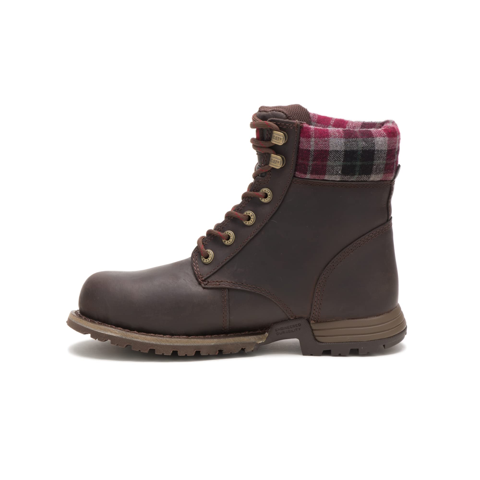 Cat Footwear Women's Kenzie ST Construction Boot, Bark, 8 Wide