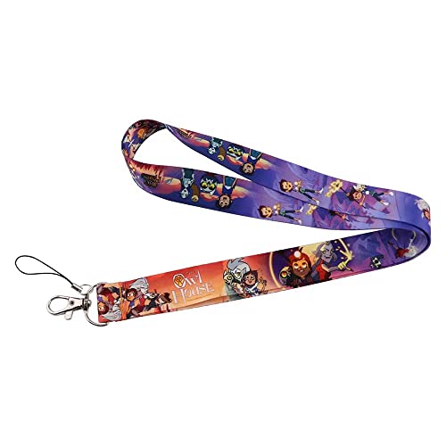 Owl House Lanyard Cartoon Lanyards for Id Badges Neck Lanyard for Keychain Key Rings Halloween Carnival Gift Purple