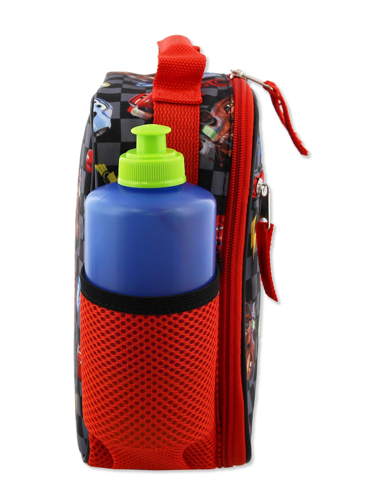 Disney Cars Meal Holder, Lightning McQueen Boys Soft Insulated School Lunch Box (One Size, Black/Red)