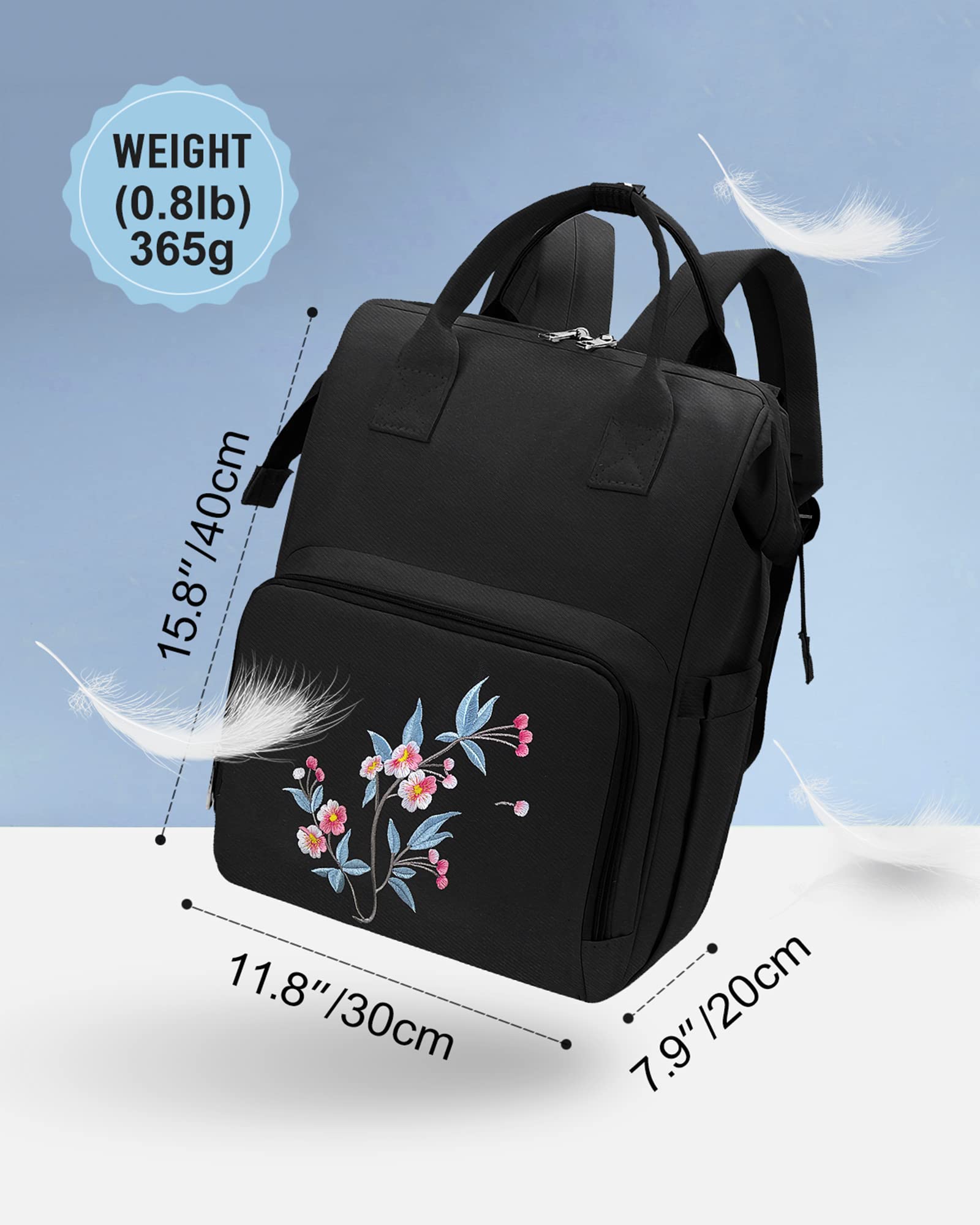 Fyzeoty Diaper Bag Backpack - Pañaleras Para Bebe,Diaper Backpack for Mom Dad and Baby Girl Boys,Embroidered,Lightweight,Large,Waterproof
