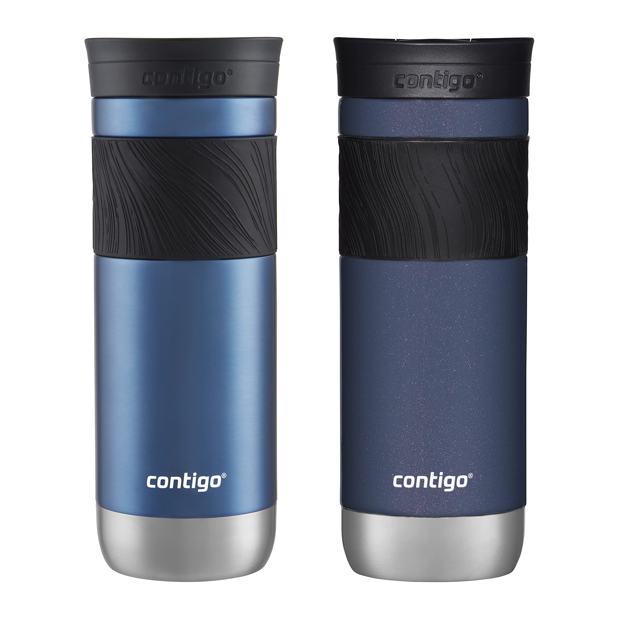 Contigo Huron & Byron Vacuum-Insulated Stainless Steel Travel Mugs with Leak-Proof Lids (20oz, 2-Pack)