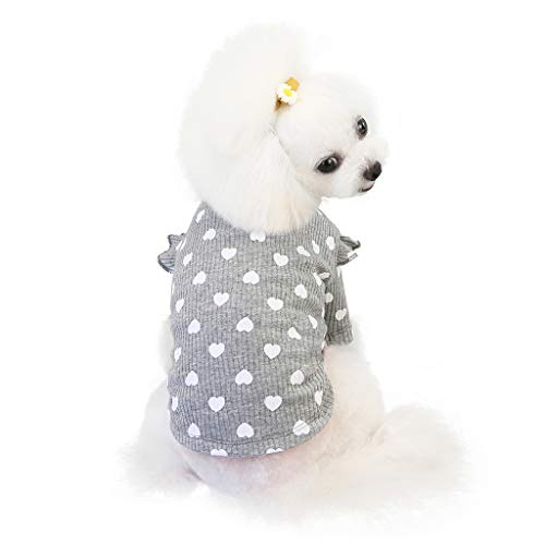 HonpraD Puppies Clothes for Small Dogs Female Autumn Winter Winter pet Clothes Soft Fleece Vest Doggie Pullover Warm Jacket Bottoming Shirt