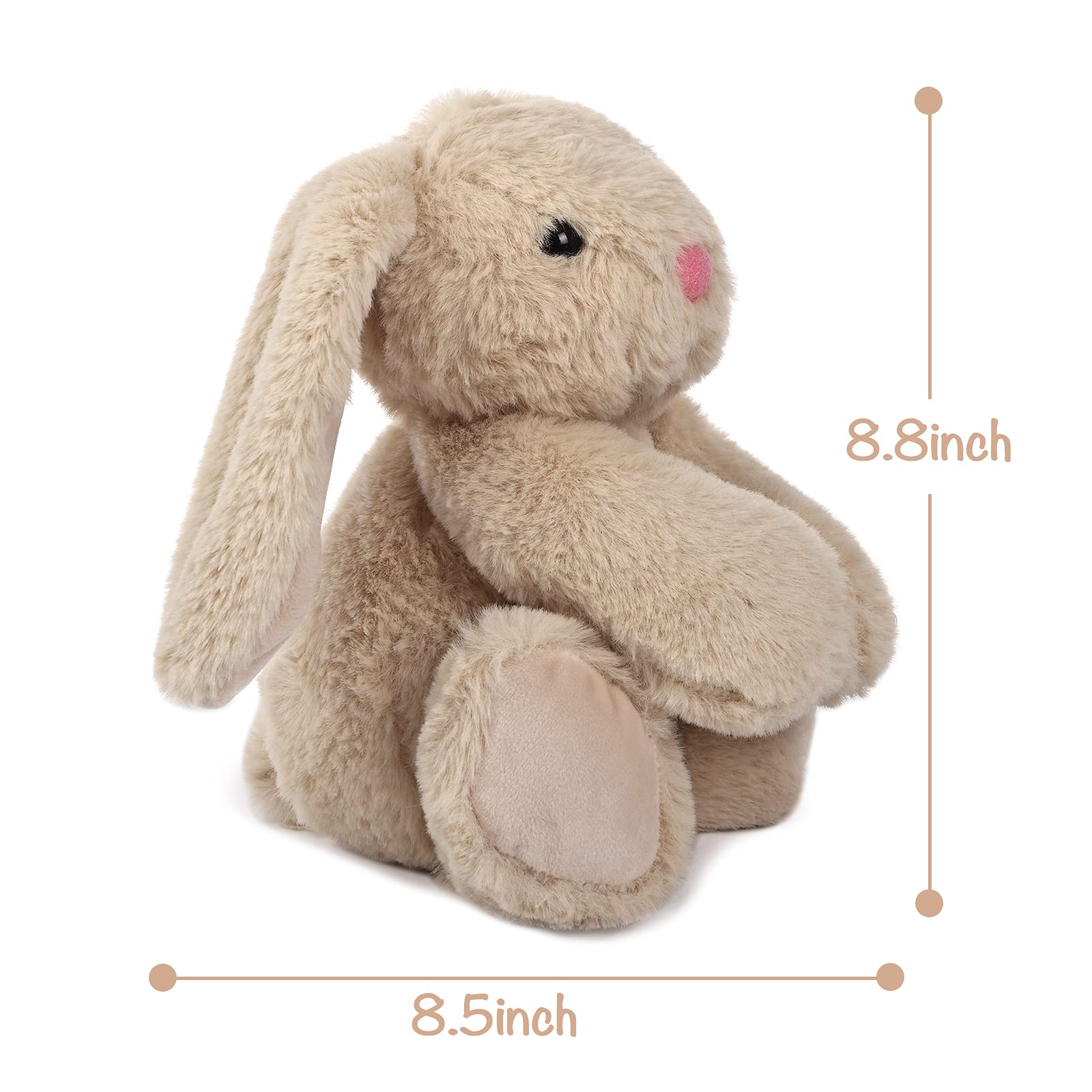 TCBunny Baby Bunny Bedtime Stuffed Animal Plush Easter Stuffers Toy Gifts 11" for Girls, Boys, Kids, Coco (Beige)
