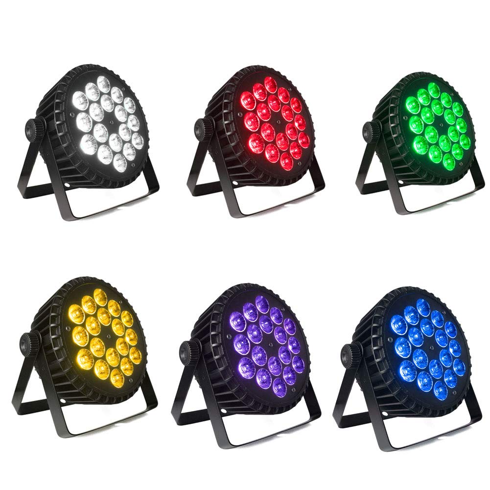 Stage Lights Par Lights Led Stage Lighting,18X10W DMX 512 8CH for Stage,church,Wedding, Dj,Band, Night Club, Theater Performance