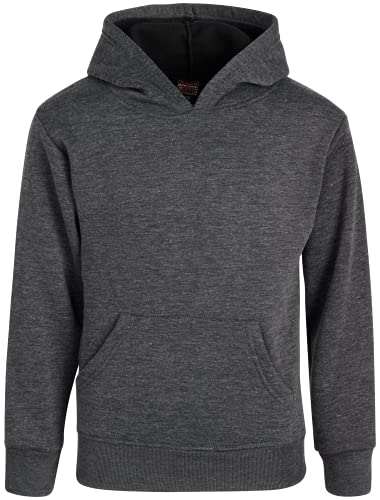 Quad Seven Boys' Fleece Jogger Set - 4 Piece Basic Solid Pullover Hoodie and Sweatpants (Size: 8-18), Size 8/10, Navy/Charcoal
