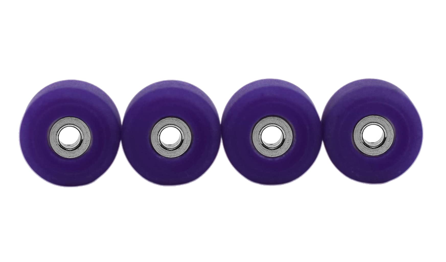 Teak Tuning Apex 61D Urethane Fingerboard Wheels - New Street Shape, 7.7mm Diameter - Ultra Spin Bearings - Made in The USA - Grape Colorway