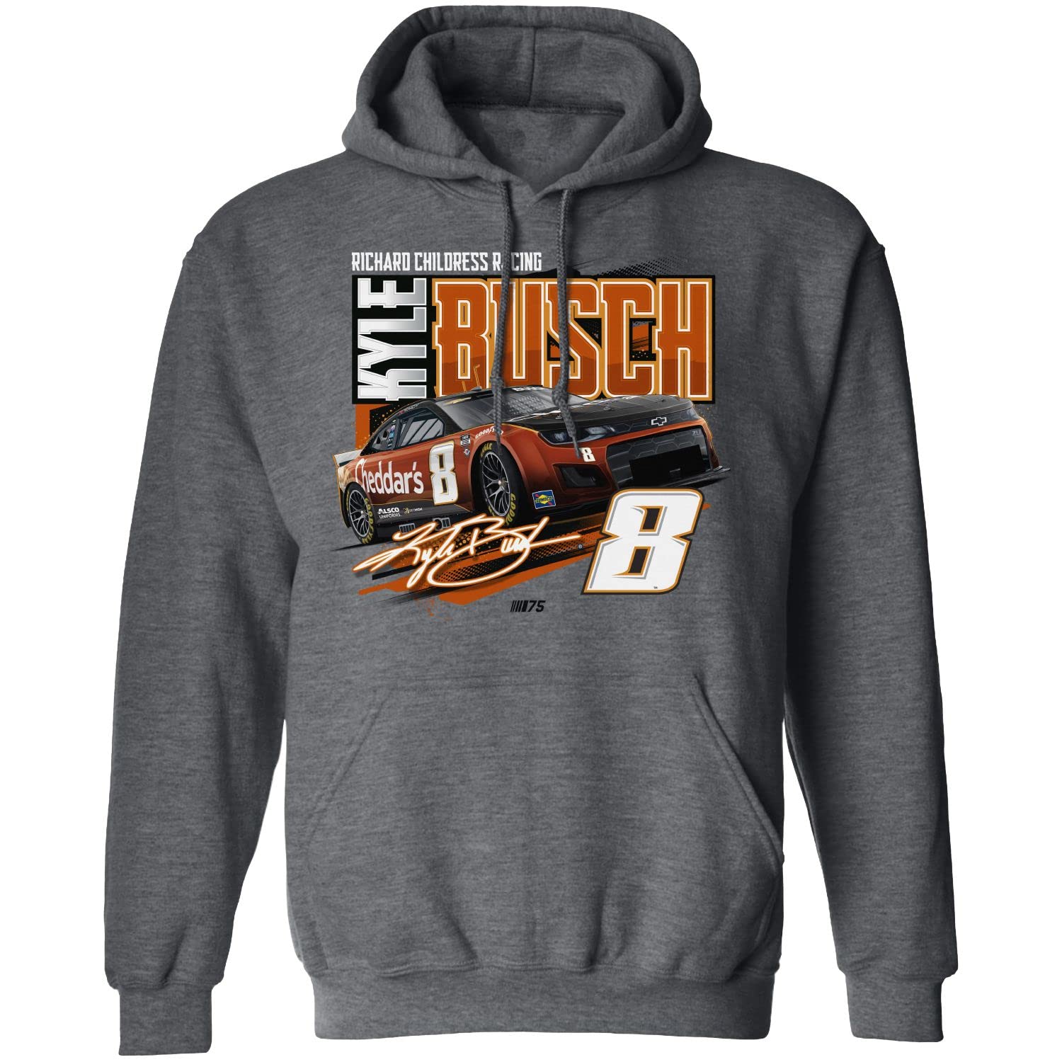Checkered Flag Sports Kyle Busch 2023 Pit Road Hoodie Gray (as1, alpha, x_l, regular, regular)
