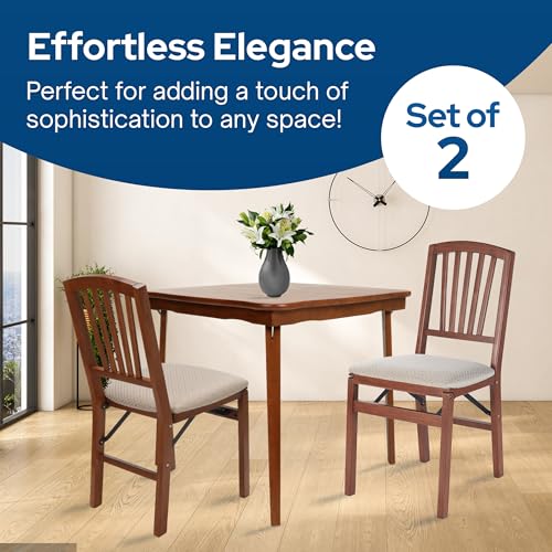 Stakmore Slat Back Folding Chair Finish, Set of 2, Fruitwood