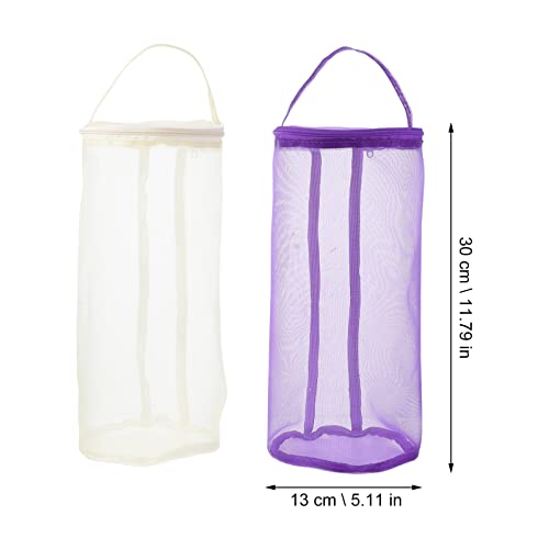 Travel Knitting Bag 2pcs Empty Yarn Storage Bags Portable Knitting Bag Mesh Yarn Case Organizer Crochet Thread Sewing Accessories Storage Tote Bag for Knitting Lovers Knitting Yarn Holder