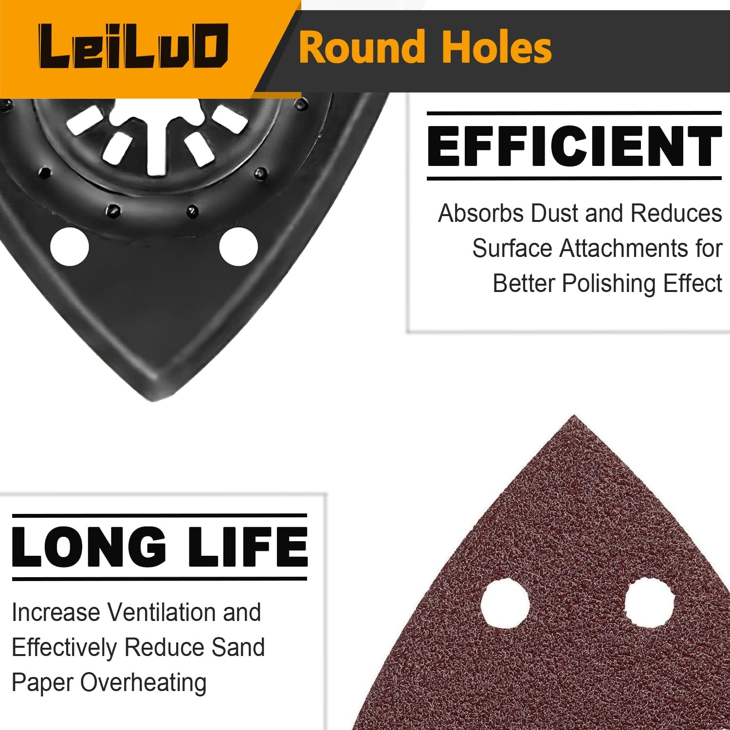 LEILUO 116 Pcs Multitool Blade Kits Cutting and Sandpaper Oscillating Tool Accessories Universal Oscillating Saw Blades with Storage Bag Compatible with DeWalt Makita Dremel and More