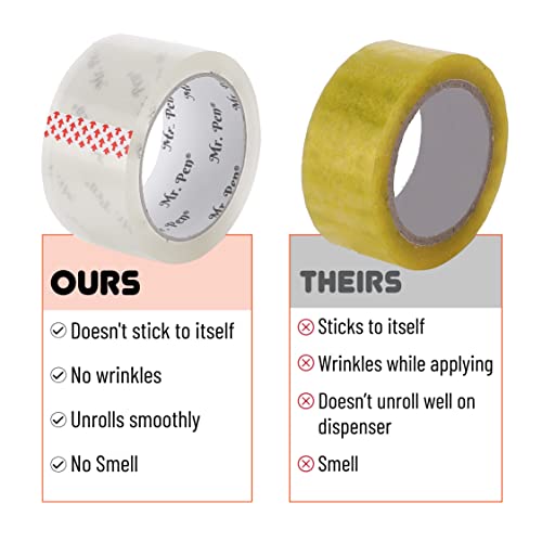 Mr. Pen- Packing Tape, 6 Pack, 2β Wide, 60 Yards, Shipping Tape, Packaging Tape, Clear Packing Tape, Moving Tape, Packing Tape for Moving Boxes, Packing Tape Refills, Packing Tape Roll